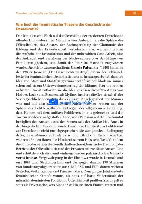 Theorien Und Modelle Der Demokratie MeinUnterricht