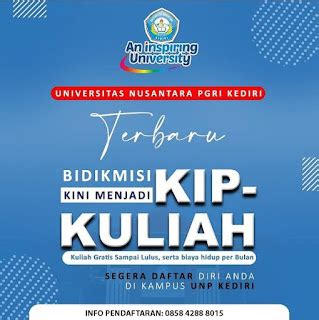 Pendaftaran KIP Kuliah UNP Kediri 2023