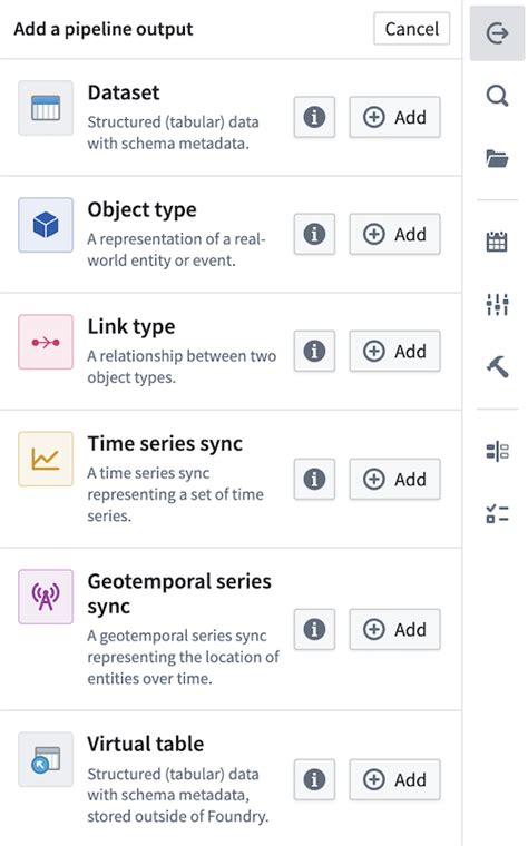 Pipeline Builder • Pipeline Outputs • Add A Dataset Output • Palantir