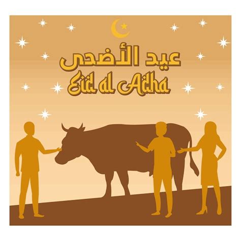 Premium Vector People Donate A Cow To Be Sacrificed Or Qurban On Eid