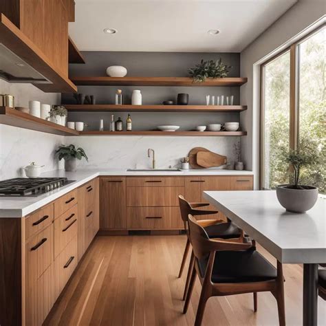 Modern Kitchen With Wooden Cabinets