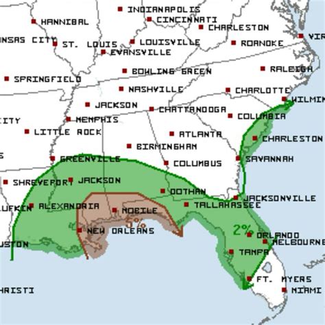 A Few Tornadoes Possible Monday Along Gulf Coast