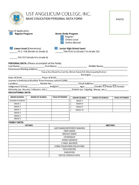 Fillable Online Guide To Filling Out The Personal Data Sheet Pds Fax Email Print Pdffiller
