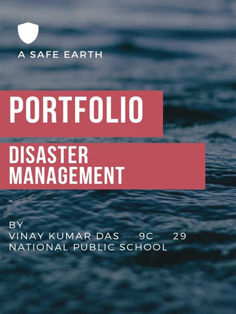 Disaster Management Project Cover Page Pdf