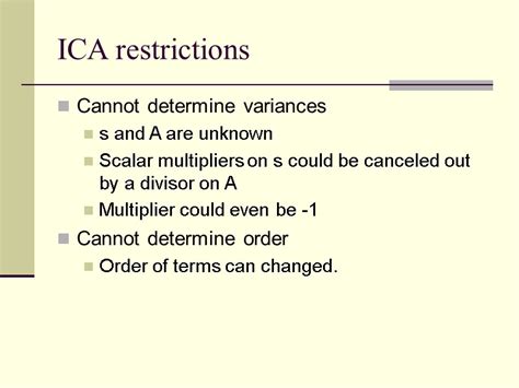 Independent Component Analysis The Fast Ica Algorithm Jonathan