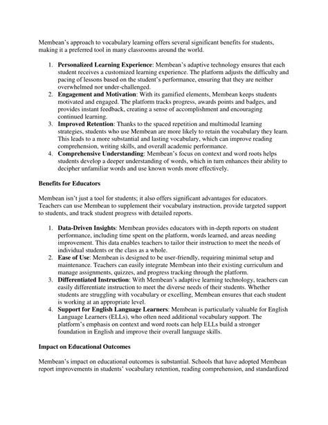 Ppt The Power Of Membean Revolutionizing Vocabulary Learning