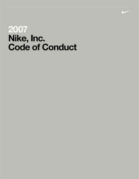 Nike Code Of Conduct Pdf