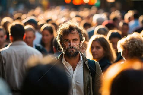人群中的男人高清图片下载 正版图片600360250 摄图网