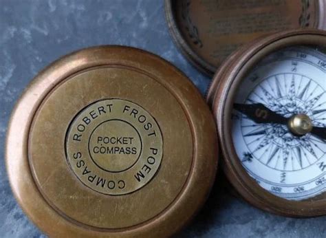 Brown Antique Pocket Poem Brass Compass Packaging Type Carton Box