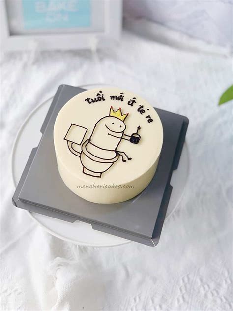 Bánh Kem Vẽ Hình Sinh Nhật Hài Hước đáng Yêu Mon Chéri Bánh Kem