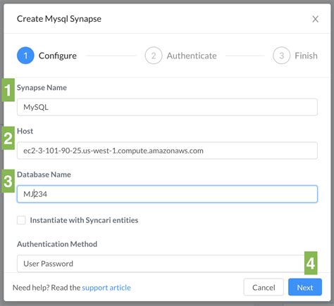 Mysql Setup Syncari