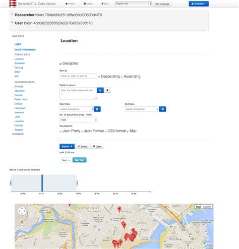 Data Viewer Application All The Collected Data Can Be Explored And