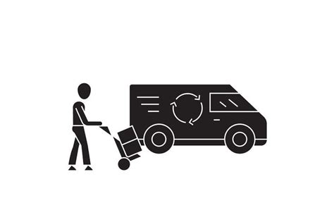 Express Freight Loading Black Vector