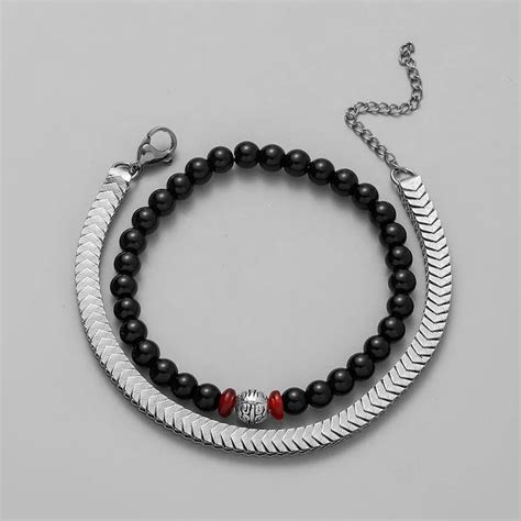 Vintage Double Layer Beaded Bracelet 2024 Grailed