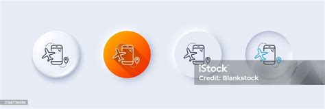 항공편 응용 프로그램 라인 아이콘입니다 비행기 전화 앱 기호입니다 선 아이콘 벡터 0명에 대한 스톡 벡터 아트 및 기타 이미지 0명 3차원 형태 Brand Name