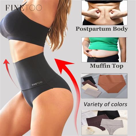 Finetoo High Waist Bodyshaper Panty For Woman Anti Bacteria Underwear