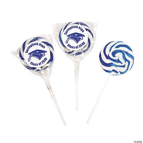 Personalized Graduation Swirl Lollipops 24 Pc Oriental Trading