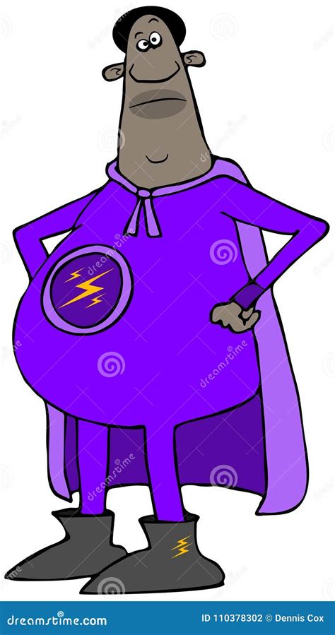 Purple Lightning Super Hero Stock Illustration Illustration Of