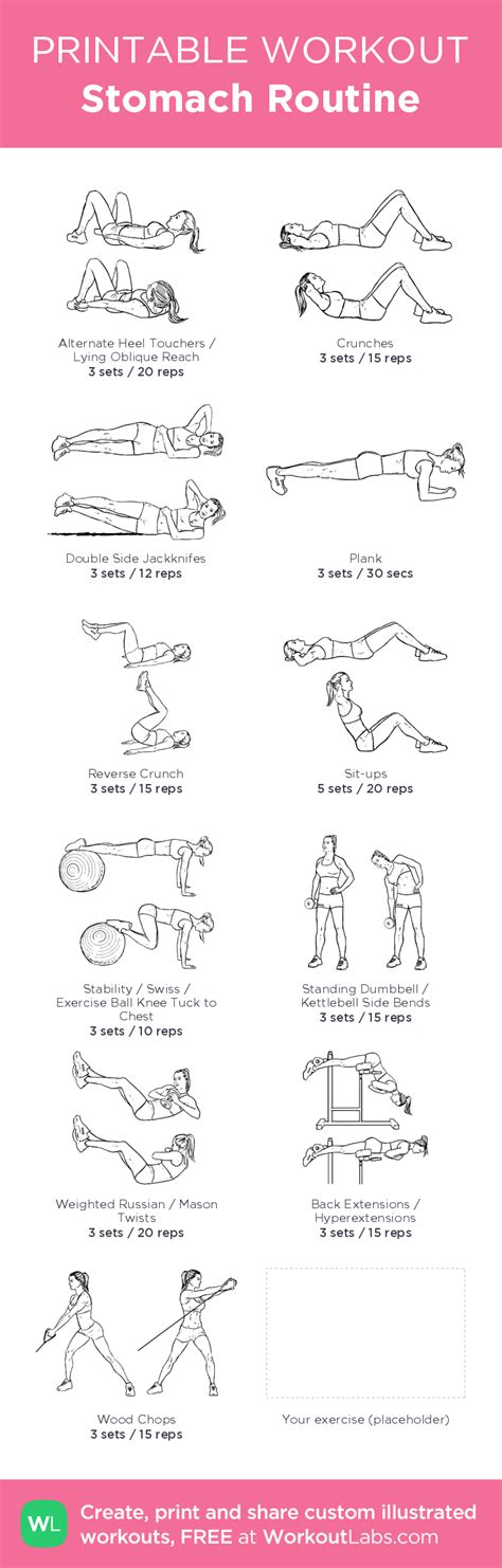 Stomach Routine Workout Labs Gym Workouts Printable Workouts