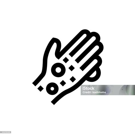 알레르기 및 박테리아 라인 아이콘 디자인 픽셀 완벽 편집 가능한 스트로크 로고 기호 기호 바이러스 알레르기 피부과 습진 손에