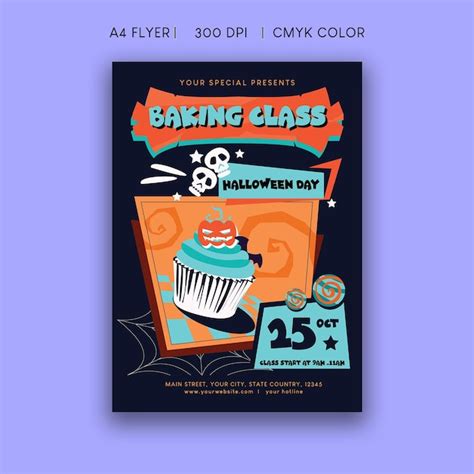 Premium Psd Baking Class Flyer