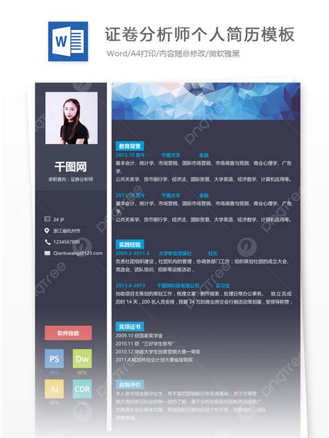 Sample Resume Of Securities Analyst Template Download On Pngtree