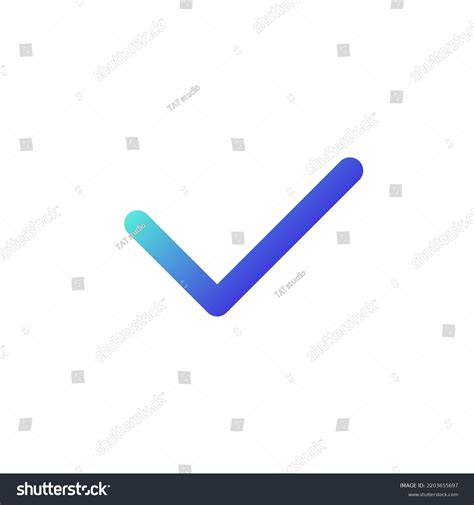 Checkmark Pixel Perfect Gradient Linear Ui Stock Vector Royalty Free