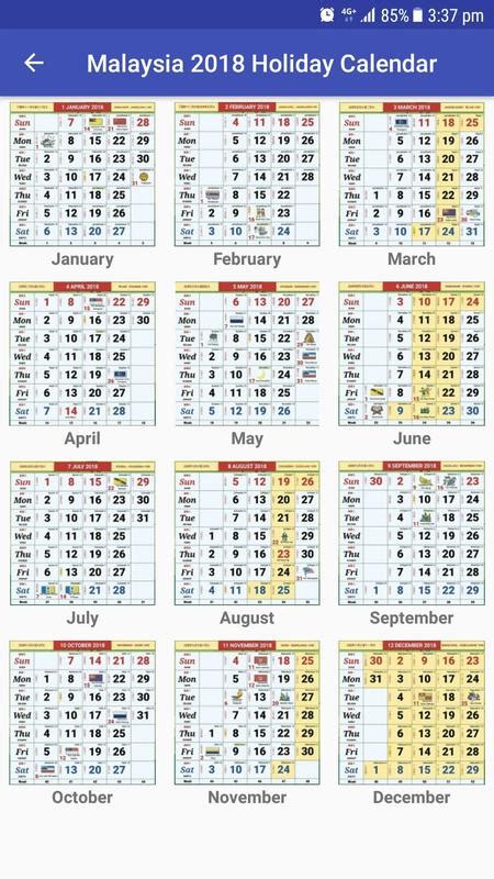 马来西亚日历20182019安卓下载，安卓版apk 免费下载