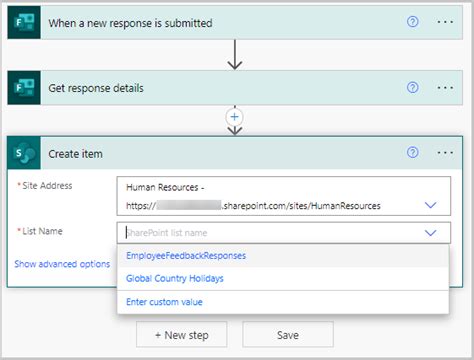 How To Save Microsoft Formsgroup Form Response In A Sharepoint List