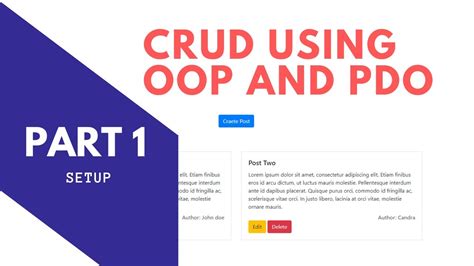Crud With Pdo And Oop Php 1 Create Database And Setup The Ui Youtube
