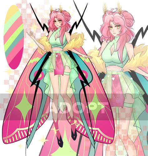 Cute Moth Girl Adoptable Ychcommishes