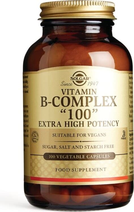 Solgar Vitamin B Complex 100 Extra High Potency 100 Capsules