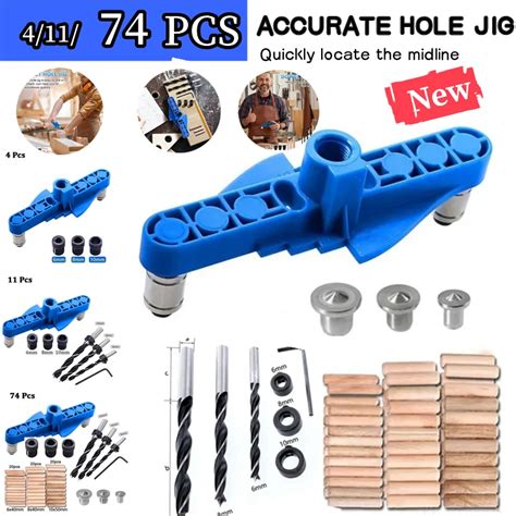 목공 포켓 홀 고정 장치 셀프 센터링 스크라이브 드릴링 가이드 로케이터 홀 펀치 목공 도구 6mm 8mm 10mm 4 개 11 74 개 Aliexpress