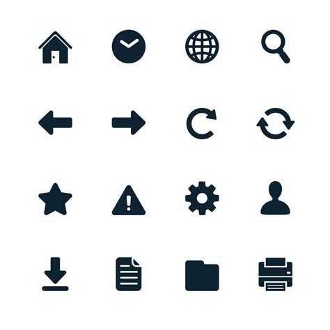 Website And Toolbar Icons Vector Art At Vecteezy
