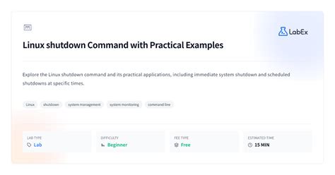 Linux Shutdown Command With Practical Examples Labex