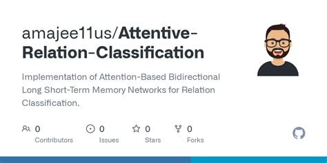 Github Amajee11usattentive Relation Classification Implementation Of Attention Based