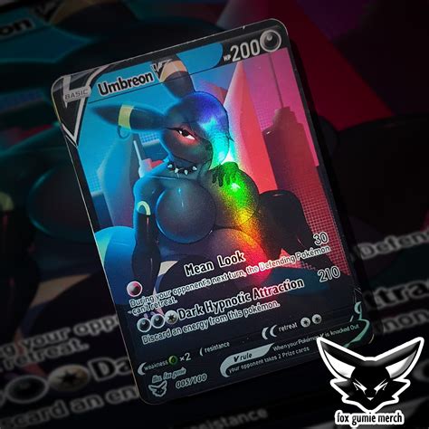 Umbreon Pokemon Card Full Art Pokemon V Umbreon Custom Holographic Card