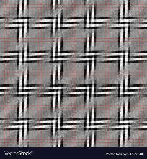 Tartan Plaid Scottish Pattern In Gray Black Vector Image