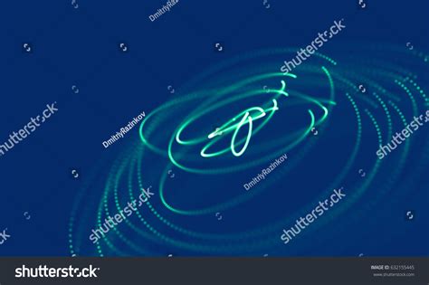 Abstract Blue Geometrical Background Connection Structure Stock