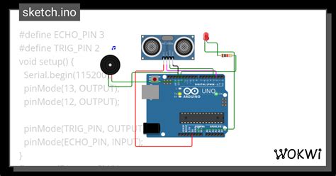 Ultrasonic Sound Sensor Wokwi Esp32 Stm32 Arduino Simulator