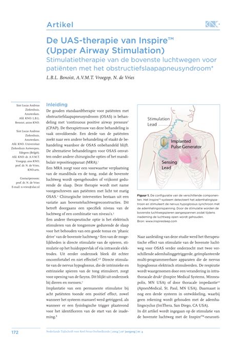 Pdf The Uas Therapy Of Inspire™ Upper Airway Stimulation Upper