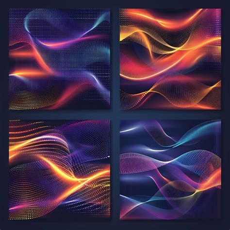 Premium Photo Colorful Reactive Reactive Light Murals With Shapes