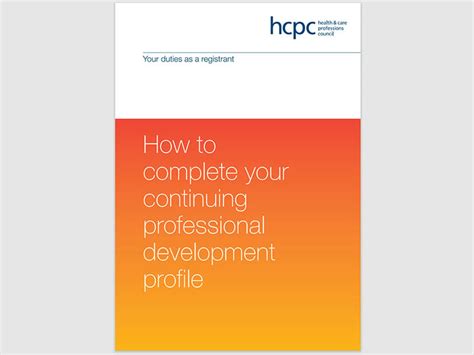 Putting Your Cpd Profile Together The Hcpc Putting Your Cpd Profile Together The Hcpc