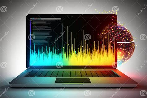 Laptop With Data Analysis Generative Ai Stock Illustration Illustration Of Money Report