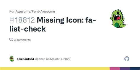 Missing Icon Fa List Check · Issue 18812 · Fortawesomefont Awesome