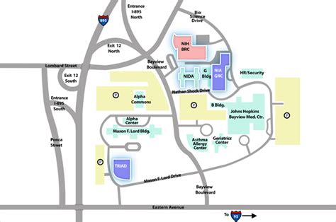 Johns Hopkins Bayview Campus Map United States Map