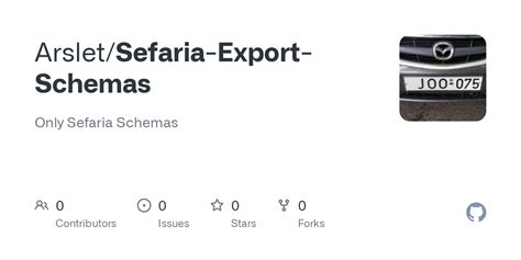 GitHub Arslet Sefaria Export Schemas Only Sefaria Schemas