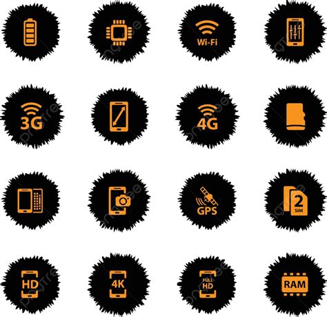 Smarthone Specs Simply Icons Sd Card Telephone Icons Vector Sd Card