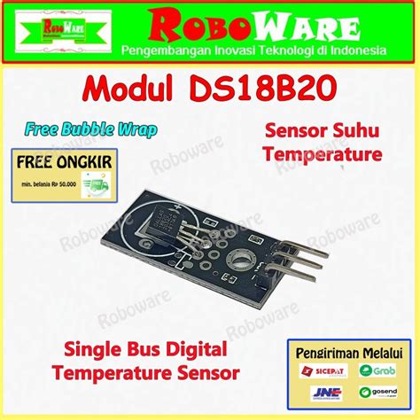 jual ds18b20 sensor suhu single bus digital temperature sensor module