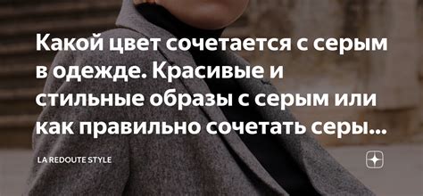 Какой цвет сочетается с серым в одежде Красивые и стильные образы с серым или как правильно